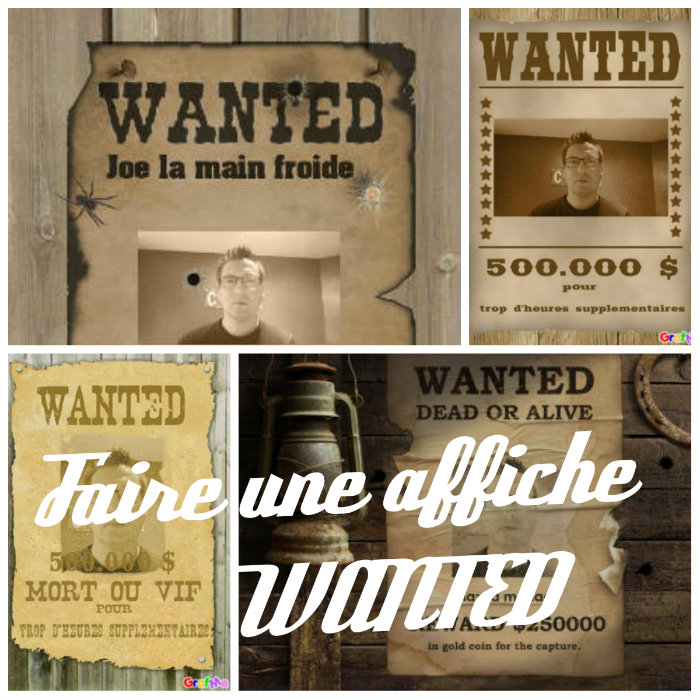 Faire une affiche wanted à imprimer gratuitement